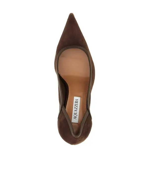 AQUAZZURA Suede Pointed-toe Pumps