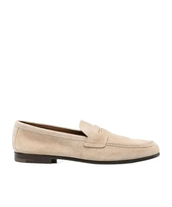 Church's Suede Panelled Loafers - Camel