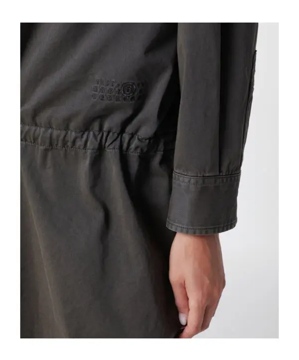 MAISON MARGIELA Drawstring-waist Shirt Mini Dress