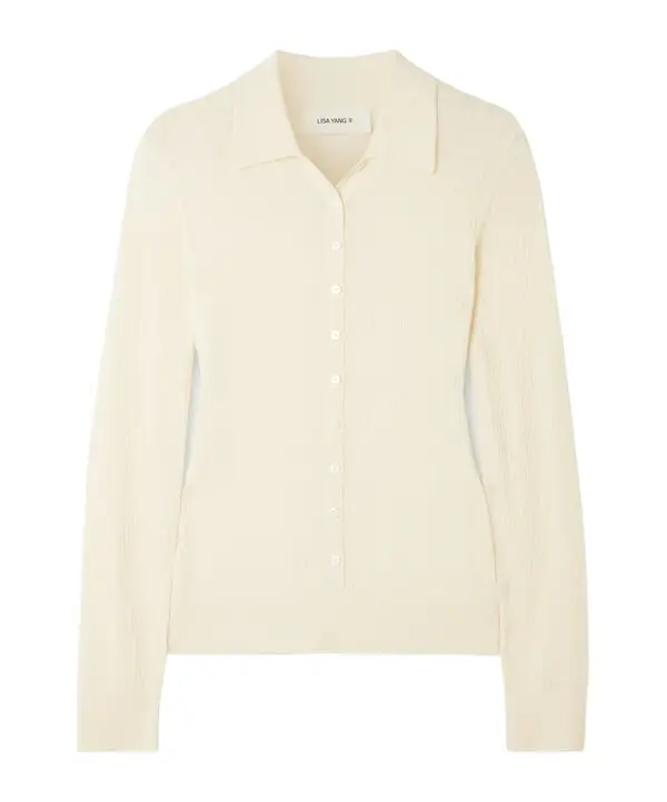 LISA YANG Ribbed Cashmere Cardigan