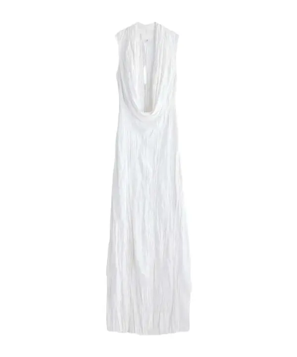 MAISON MARGIELA Cowl-neck Crinkled Maxi Dress