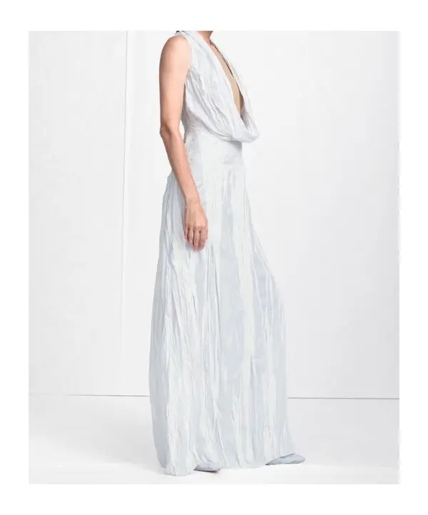 MAISON MARGIELA Cowl-neck Crinkled Maxi Dress