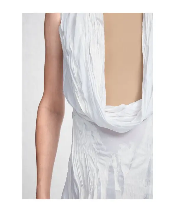 MAISON MARGIELA Cowl-neck Crinkled Maxi Dress