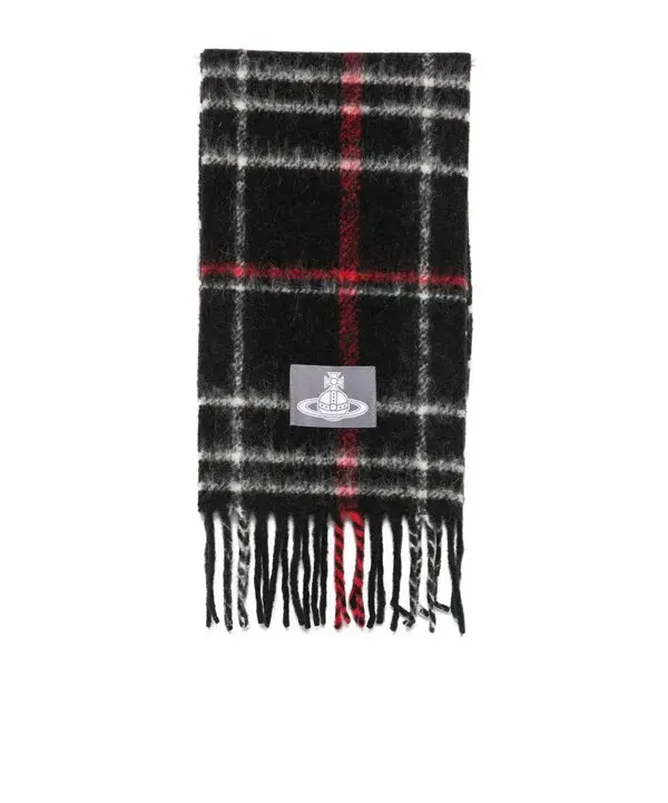VIVIENNE WESTWOOD Plaid Scarf - Gray