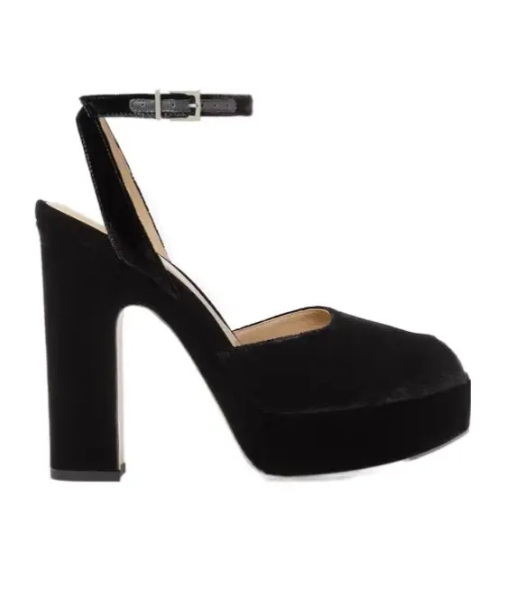 Fendi After 9 Velvet Sandals - Black