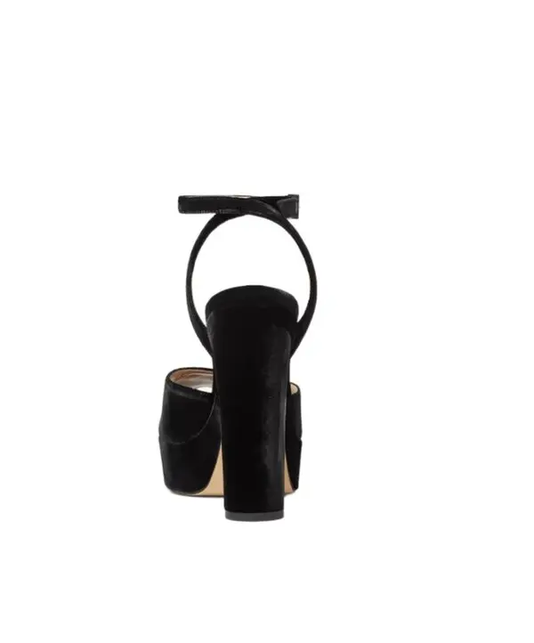 Fendi After 9 Velvet Sandals - Black
