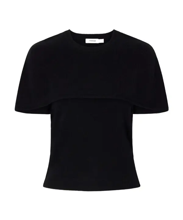 Simkhai Yuki Cape-effect Cashmere Top