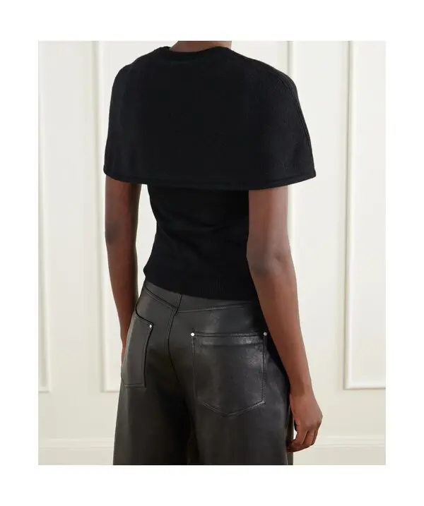 Simkhai Yuki Cape-effect Cashmere Top