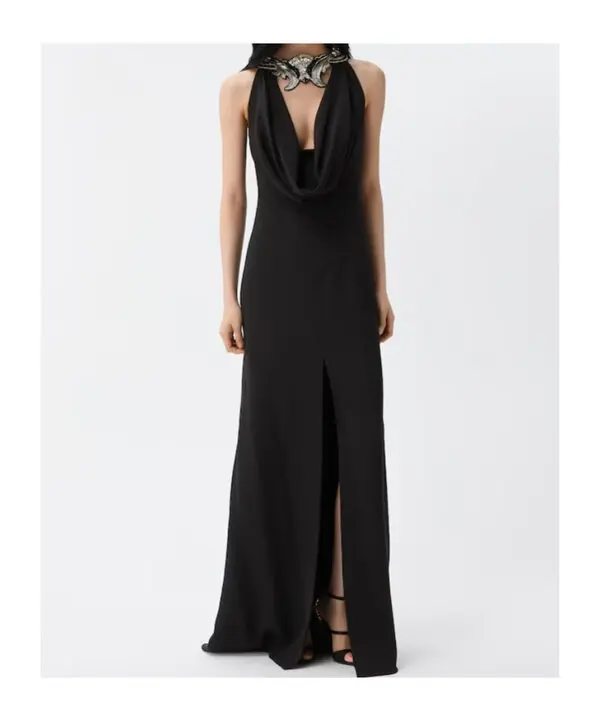 Versace Embellished Halterneck Dress