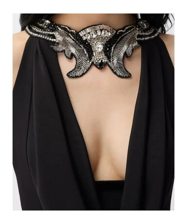 Versace Embellished Halterneck Dress
