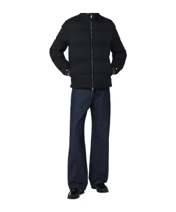 Zegna Zip-up Down Jacket - Navy Blue