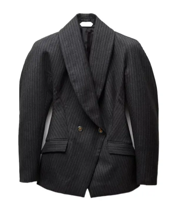 Versace Double-breasted Pinstripe Blazer