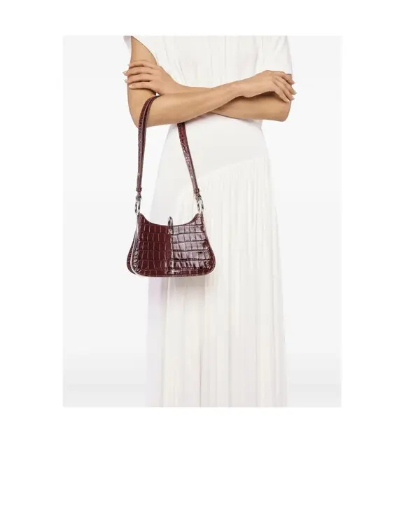 Rabanne Ring Embossed Leather Shoulder Bag