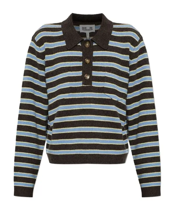 Baum Und Pferdgarten Cori Striped Knitted Polo Top