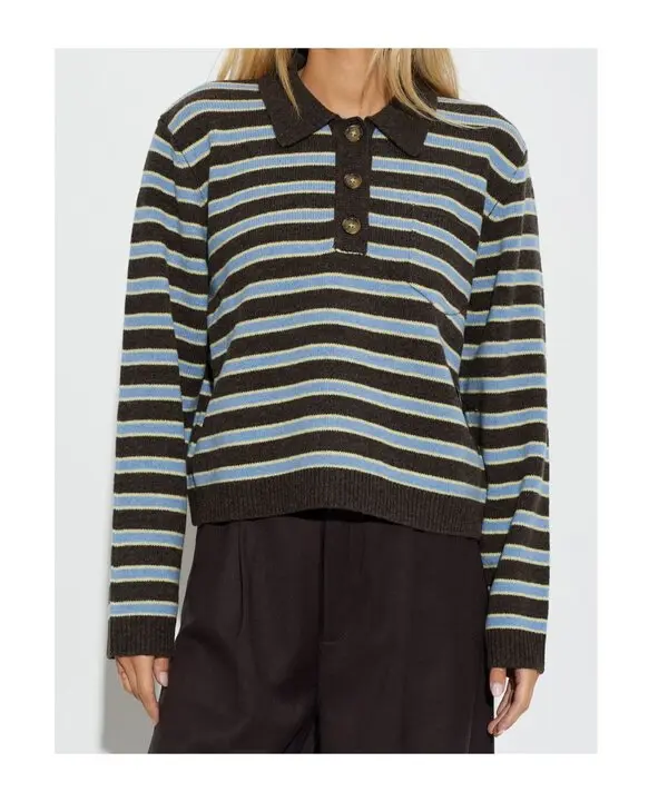 Baum Und Pferdgarten Cori Striped Knitted Polo Top