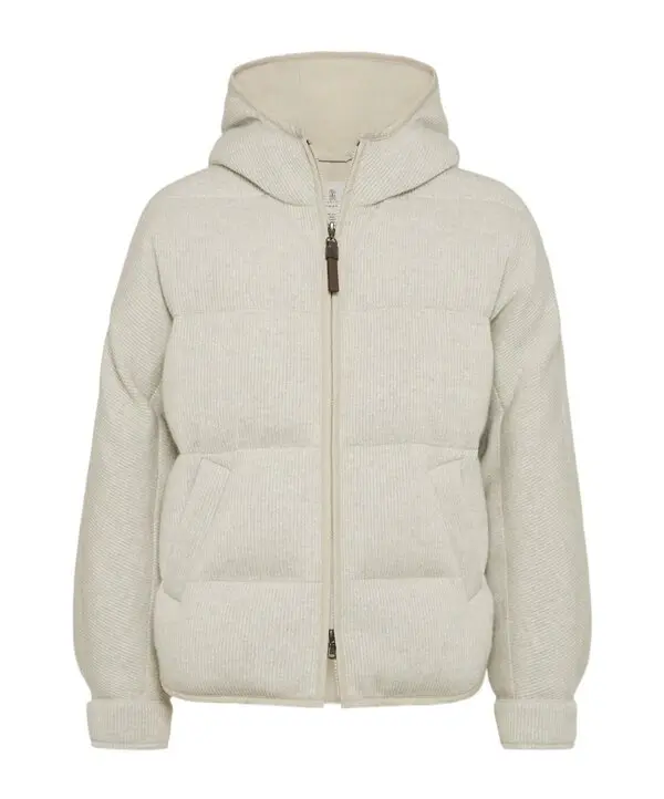 Brunello Cucinelli Padded Zip-up Jacket - Beige