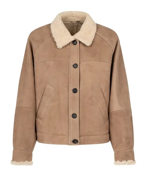 Brunello Cucinelli Shearling-collar Jacket