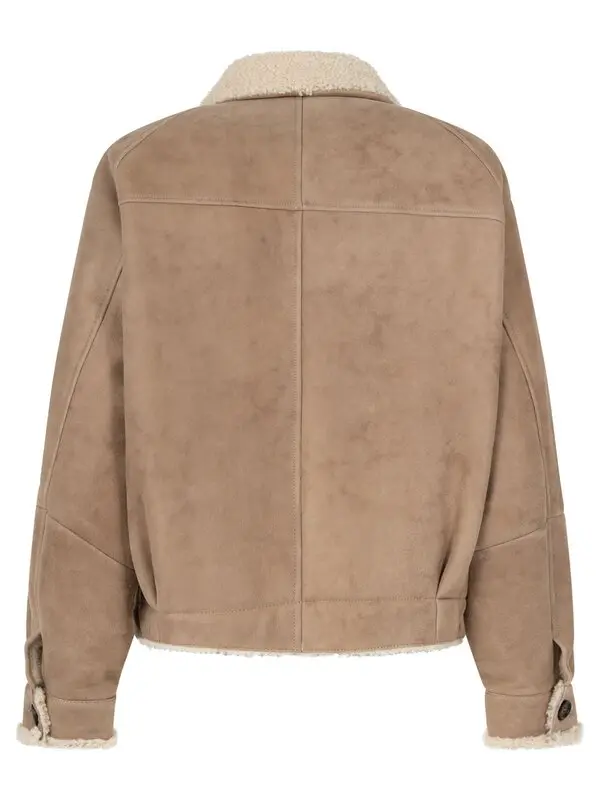 Brunello Cucinelli Shearling-collar Jacket