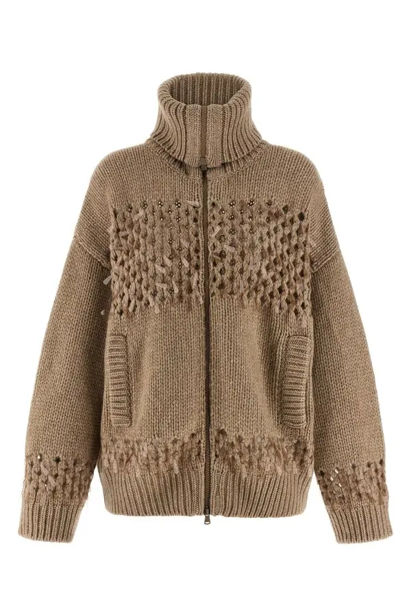 Brunello Cucinelli Drop-shoulder Sequin-embellished Cardigan