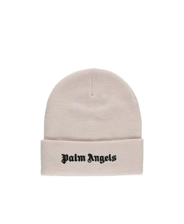 Palm Angels Logo Embroidered Knit Beanie