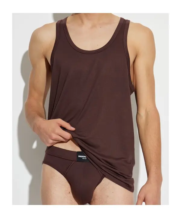 Dsquared2 Logo-patch Vest - Brown