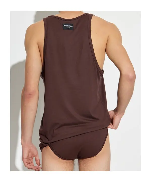 Dsquared2 Logo-patch Vest - Brown