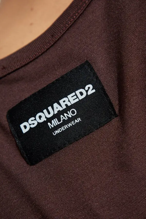 Dsquared2 Logo-patch Vest - Brown
