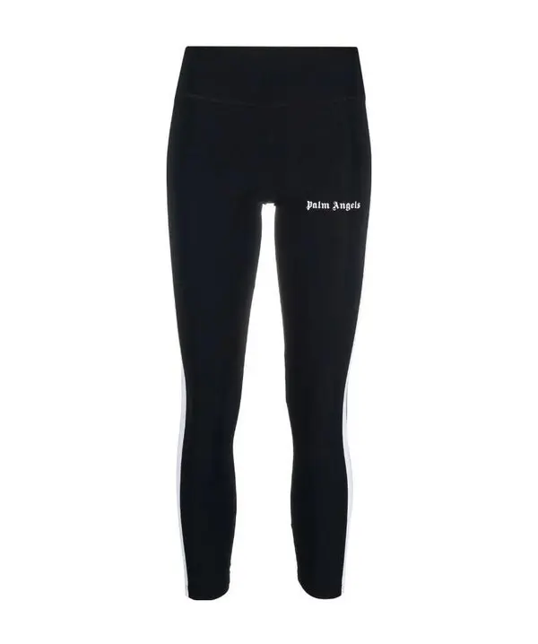 Palm Angels Logo-printed Mid-rise Track Leggings