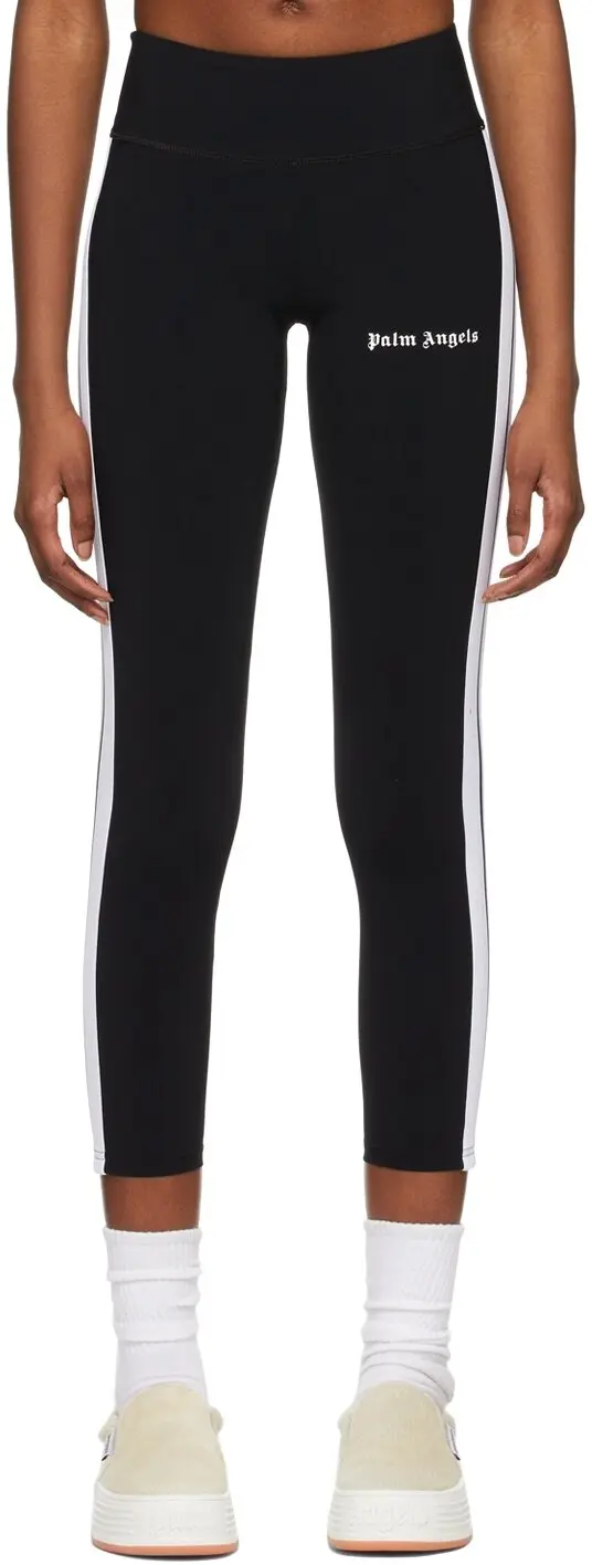Palm Angels Logo-printed Mid-rise Track Leggings