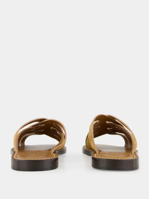 Brunello Cucinelli Open Toe Slip-on Sandals
