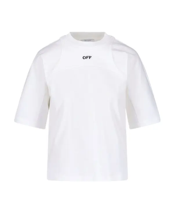 Off-White Logo Embroidered Crewneck T-shirt