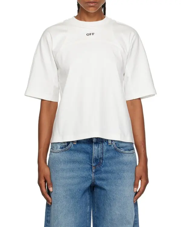 Off-White Logo Embroidered Crewneck T-shirt