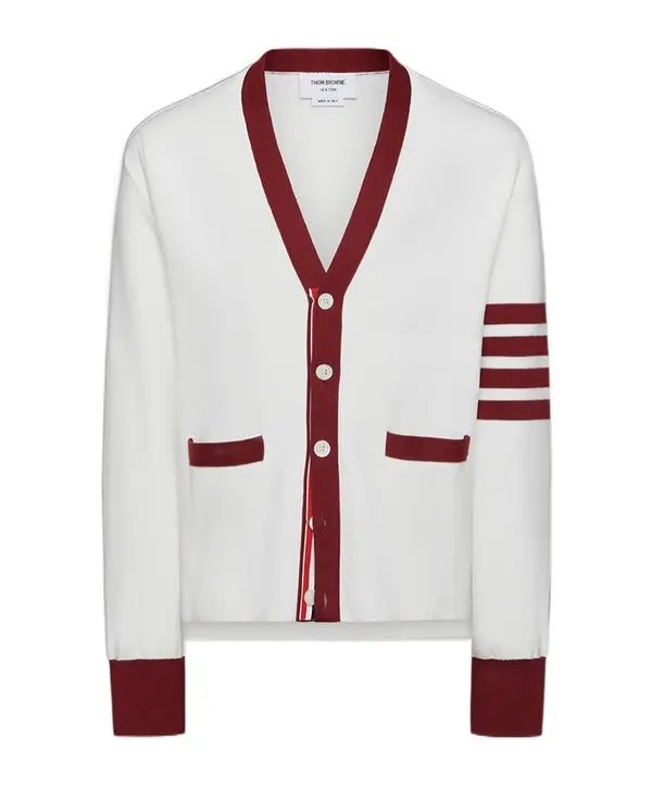 Thom Browne 4-bar Stripe Cotton Cardigan