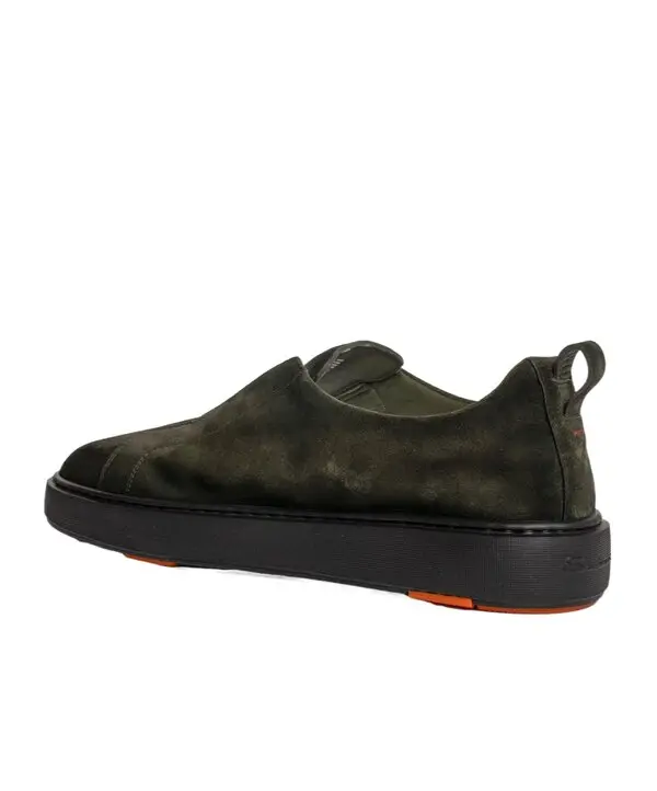 Santoni Logo Stamp Slip-on Sneakers - Green