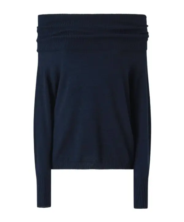 Pinko Off-shoulder Ribbed Jumper
