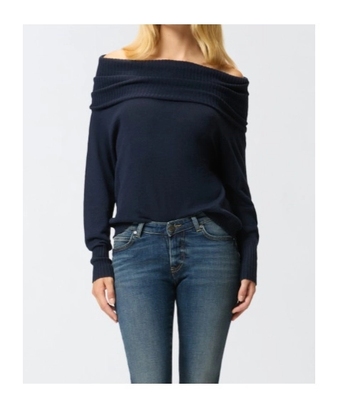 Pinko Off-shoulder Ribbed Jumper