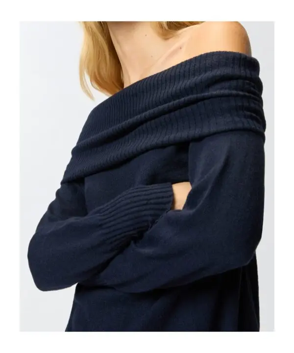 Pinko Off-shoulder Ribbed Jumper