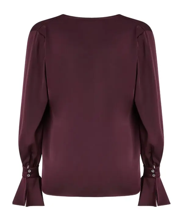 Pinko Long-sleeved Satin Shirt - Red