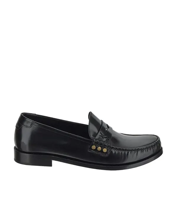 Saint Laurent Almond Toe Slip-on Loafers
