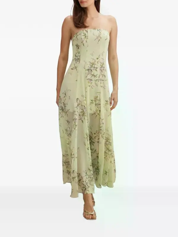 EVER NEW Kimora Strapless Floral-print Midi Dress