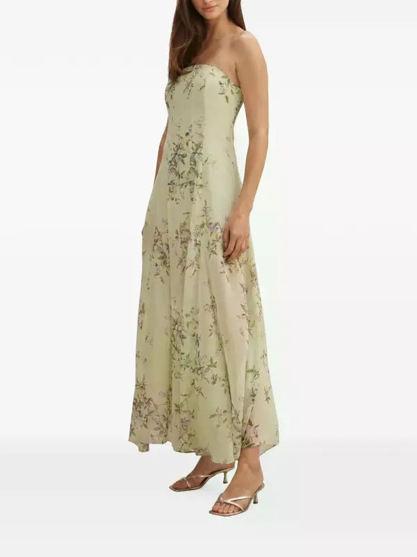 EVER NEW Kimora Strapless Floral-print Midi Dress