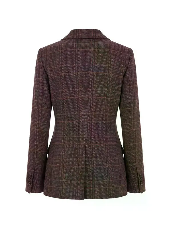 Max Mara Abate Check-pattern Single-breasted Blazer
