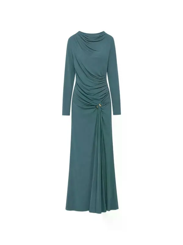 Simkhai Eleanora Draped Jersey Gown - Blue