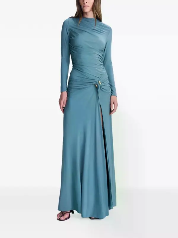 Simkhai Eleanora Draped Jersey Gown - Blue