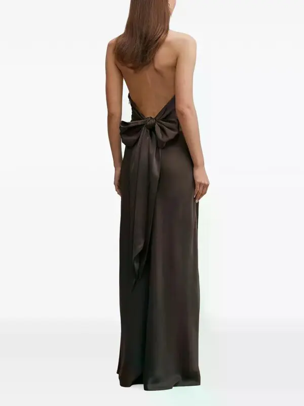 EVER NEW Halter-neck Back-tie Maxi Dress