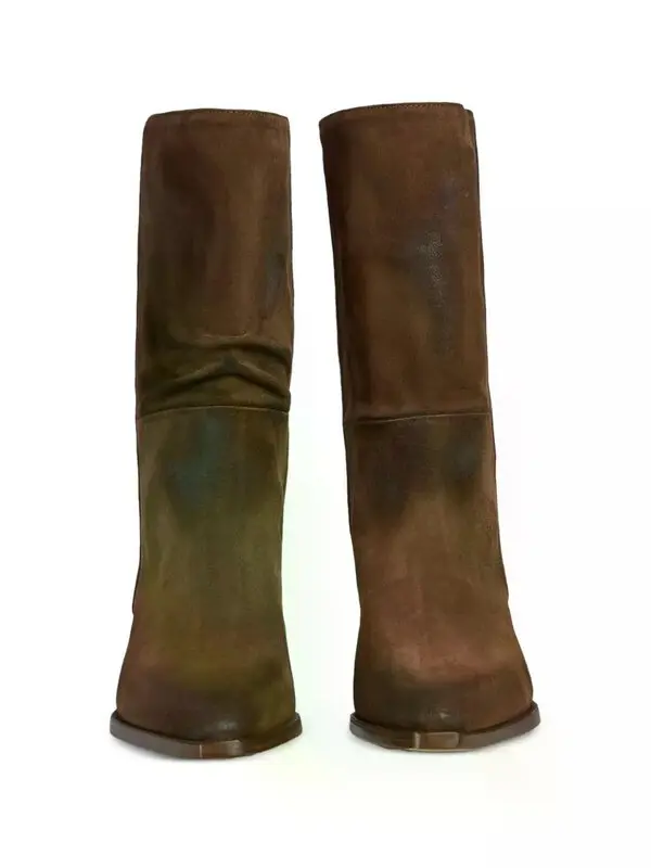Liviana Conti Michelle Burnished-effect Slouched Boots