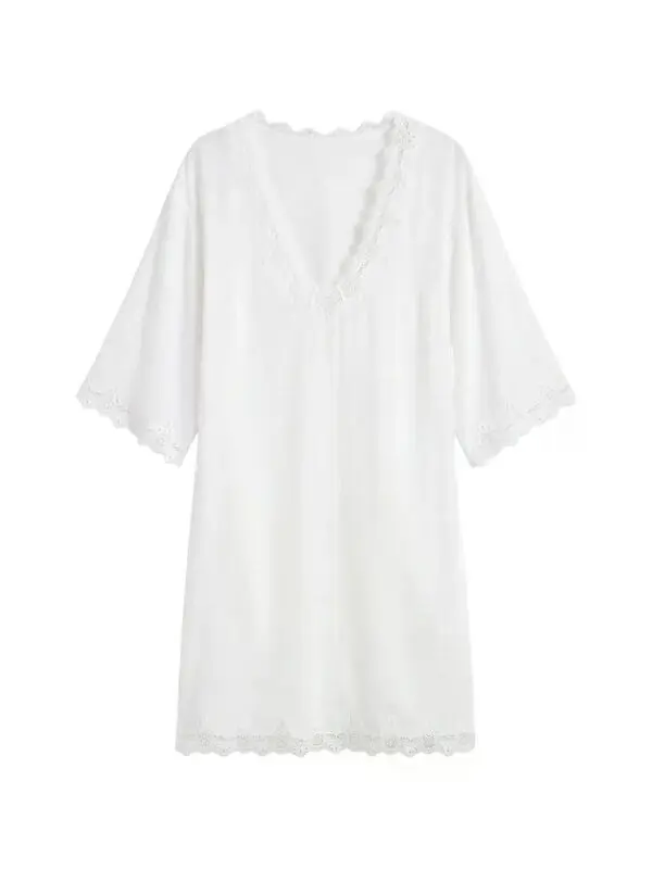 REFORMATION Sonny Lace-trim Mini Dress