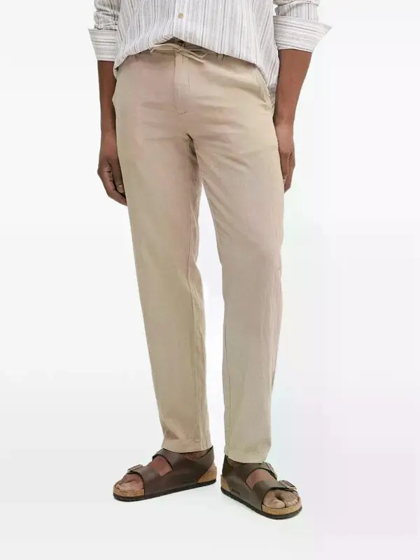 LINDBERGH Drawstring-waistband Straight-leg Trousers