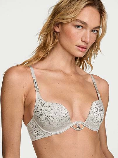 Victoria's Secret Very Sexy Open Plunge Front-close Lightly Lined Bra - Beige