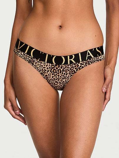 Victoria's Secret Cotton Exploded Logo Ultra-low Cheeky Panty - Print